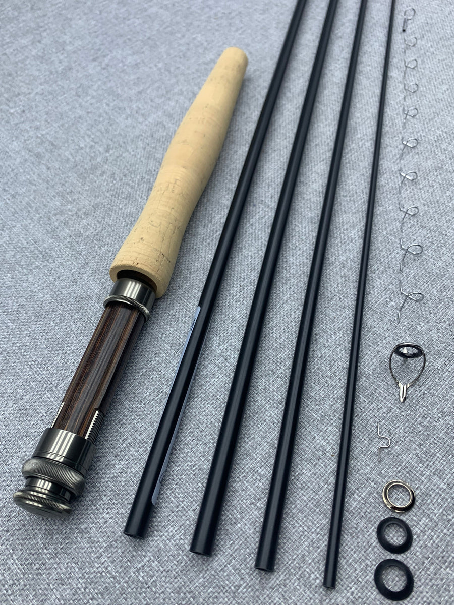 Fly Rod Building Kit With 4 Piece 9' 0" 4 Weight Satin Black RAINSHADO ...