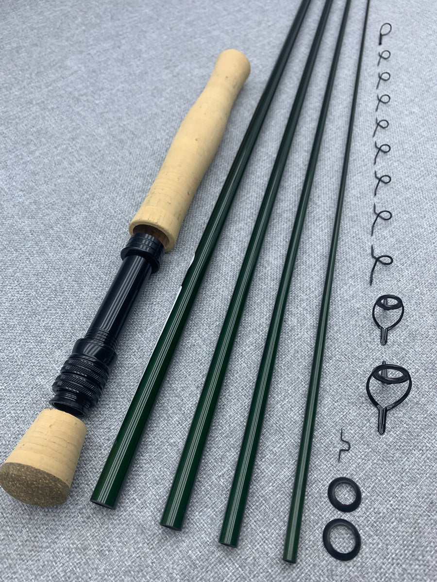 Fly Rod Building Kit With 4 Piece, 9' 0", 8 Weight Olympic Green RAINS ...