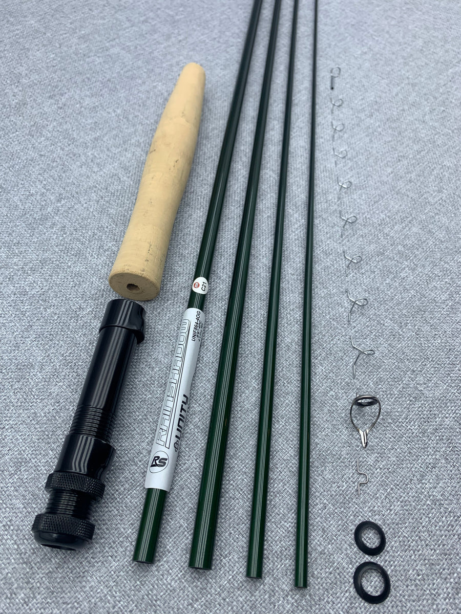 Fly Rod Building Kit With 4 Piece, 8' 6", 4 Weight Olympic Green RAINS ...